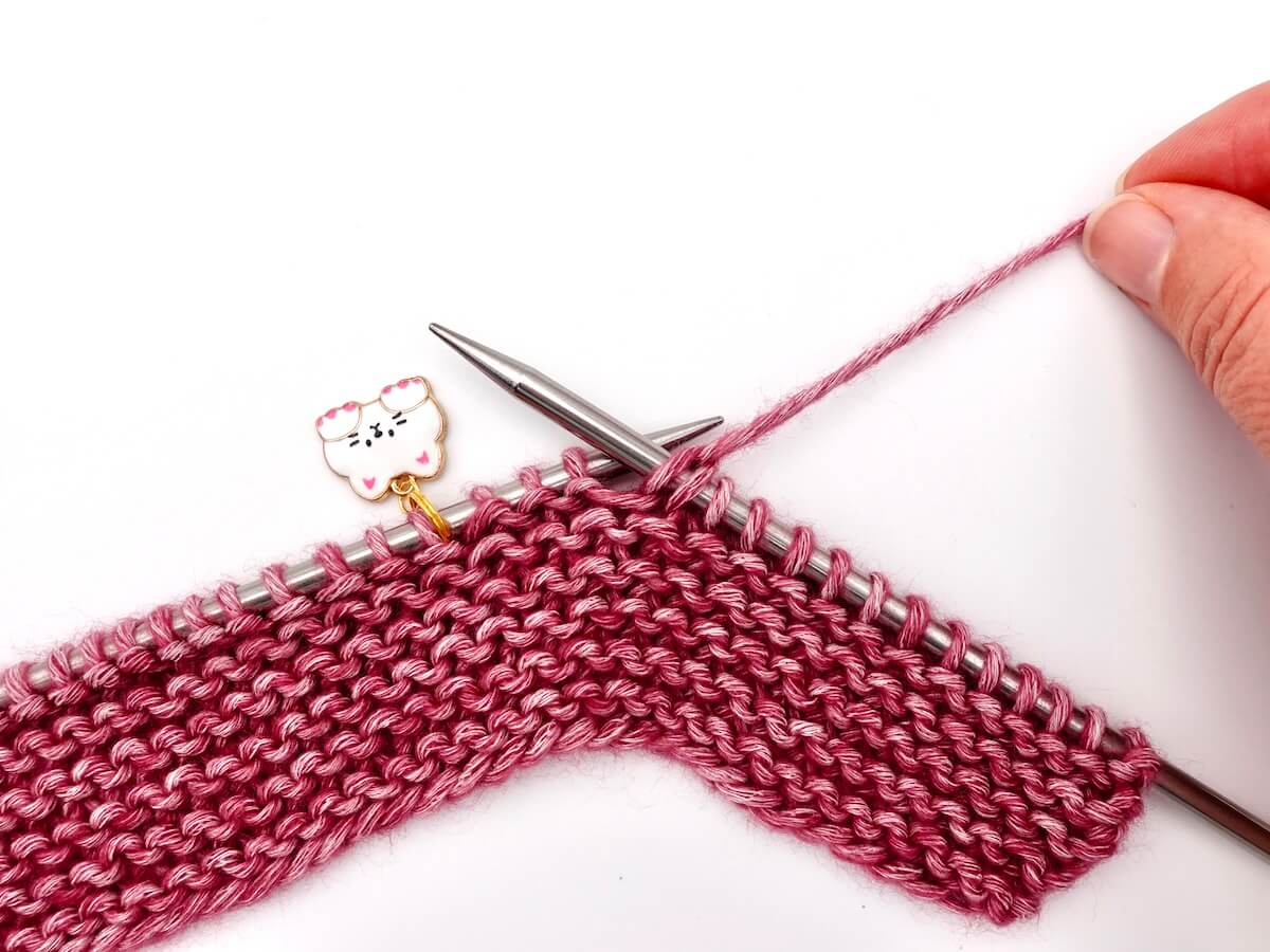 TUTO : Rangs raccourcis sur du point mousse German Short Rows